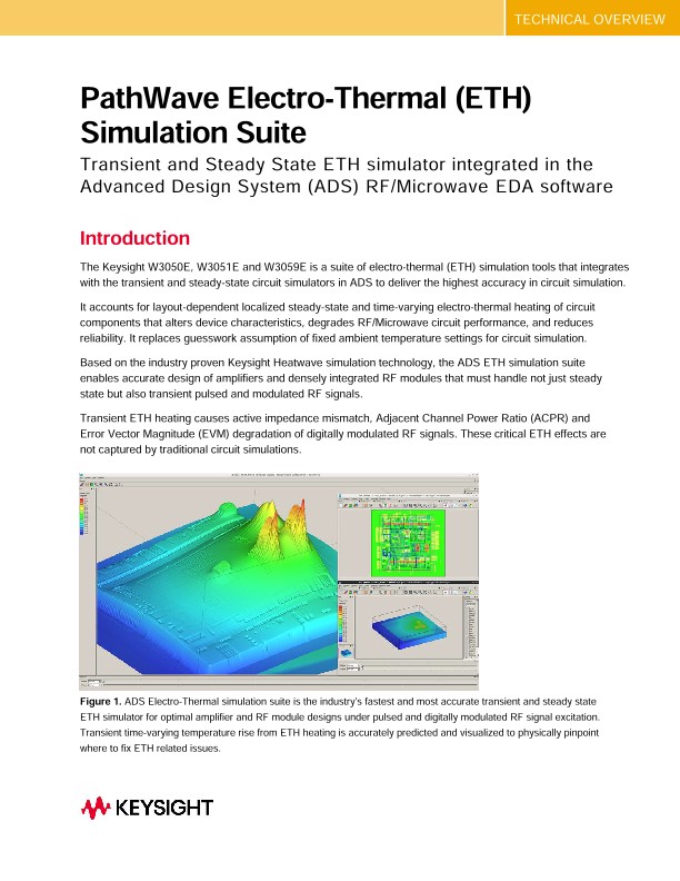 PathWave Electro-Thermal (ETH) Simulation Suite PDF Asset Page | Keysight